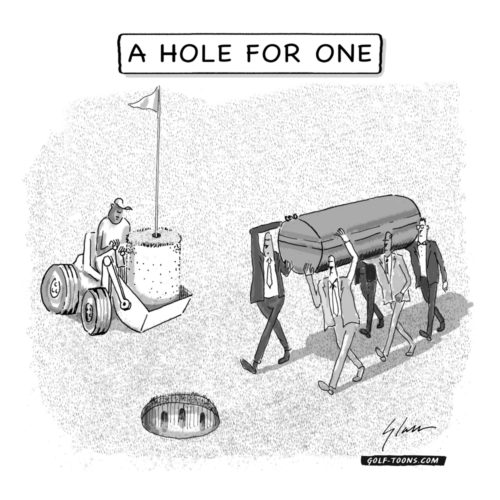 Golftoons Gallery by Marty Glass, all original golf cartoons and illustrations.