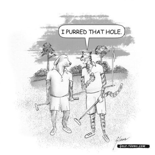 Golftoons Gallery by Marty Glass, all original golf cartoons and illustrations.